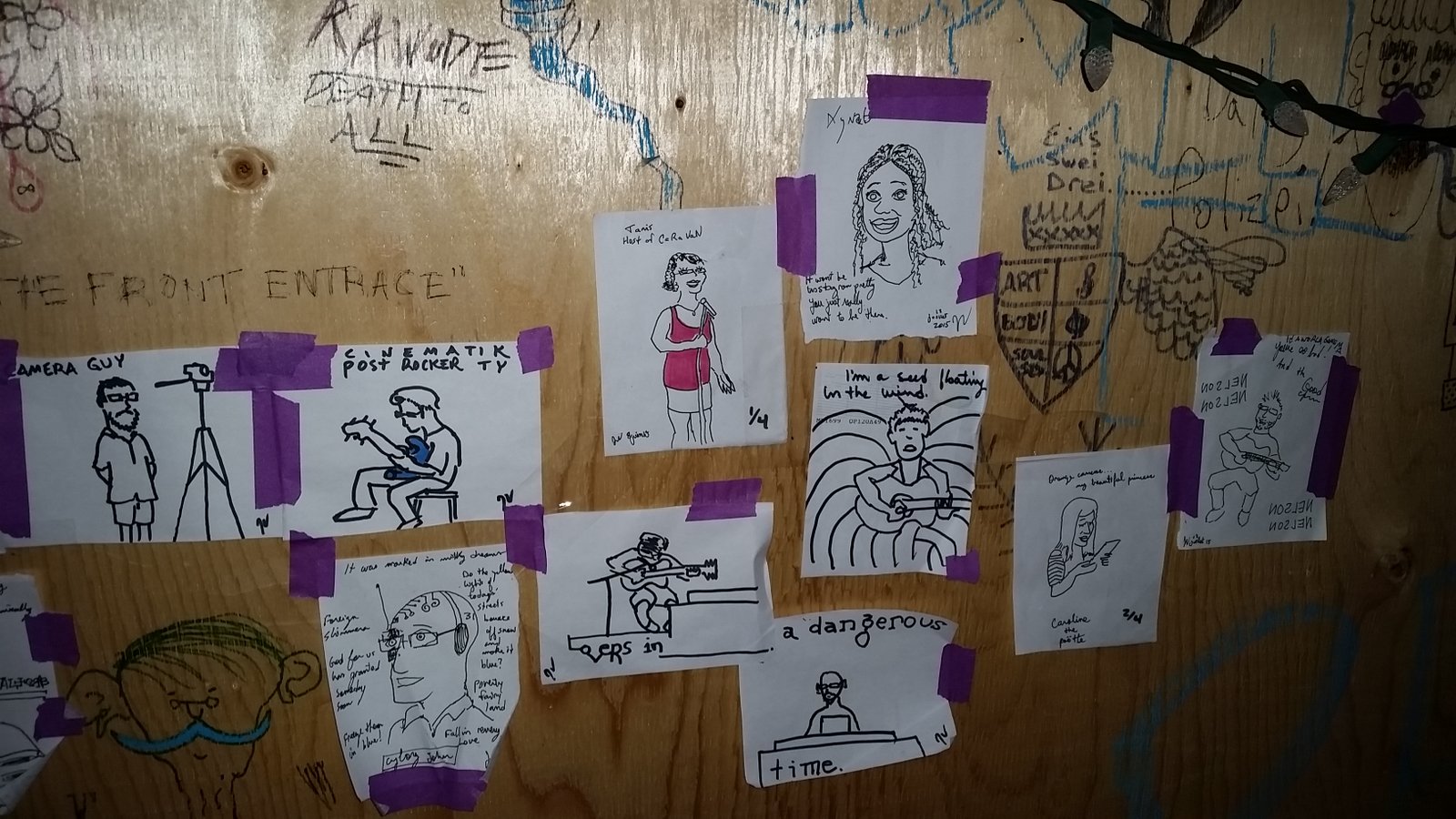Joel’s CaRaVaN Drawings at the Purple Room – The Purple Room